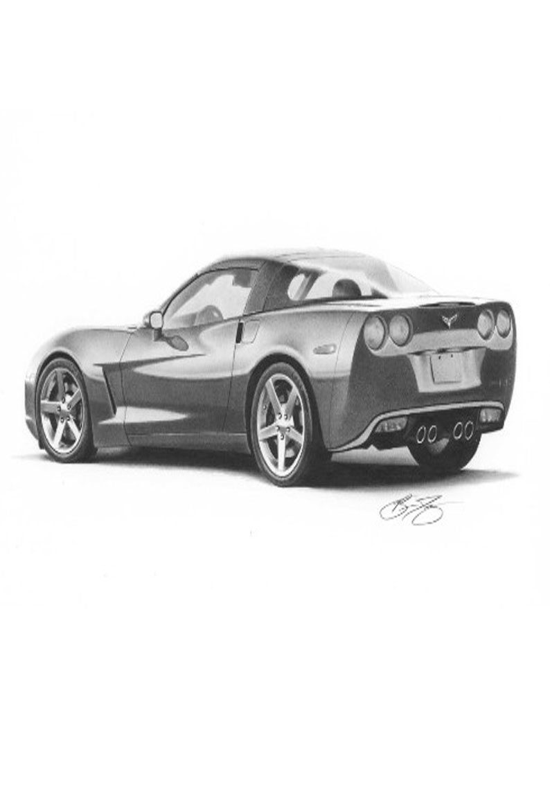 Pencil Drawings Cars Corvette Zr1