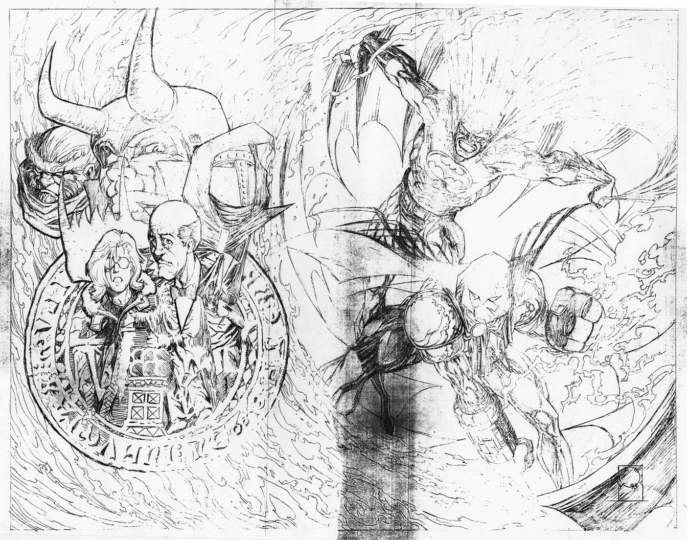 Kevin Nowlan: Batman: Sword of Azrael TPB cover art