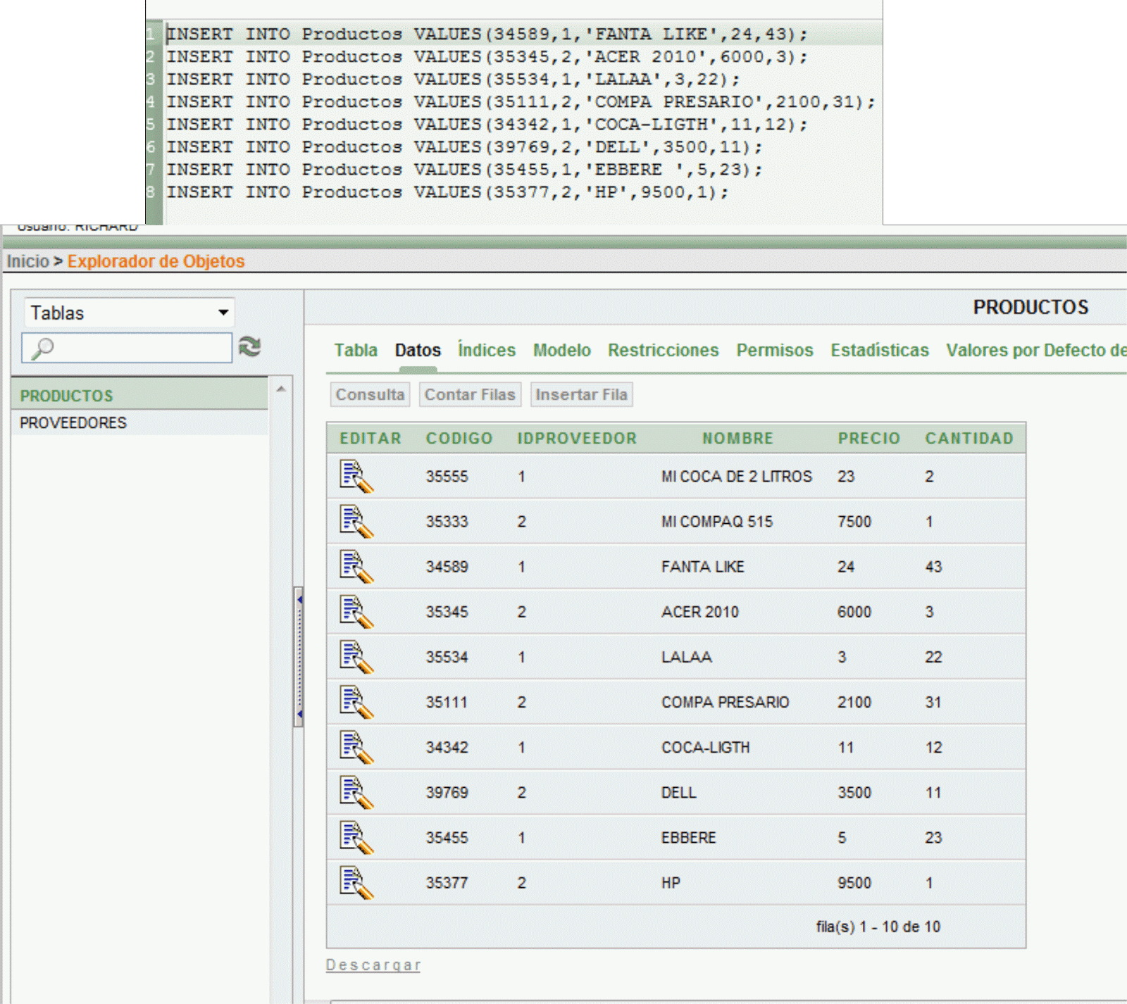 Soluciones Informáticas en desarrollo...: Crear vistas en Oracle
