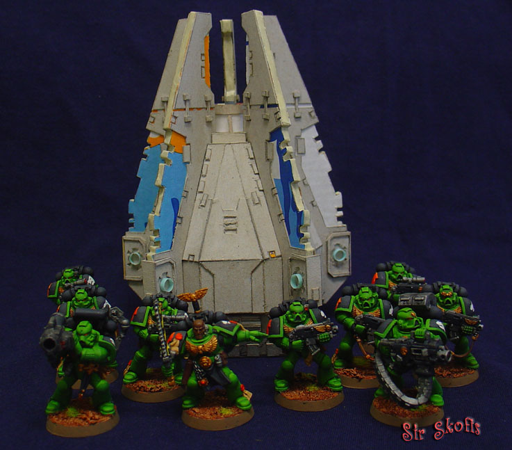 Sir Skofis's Workshop: Cardboard Space Marine Drop Pods (scratch building)