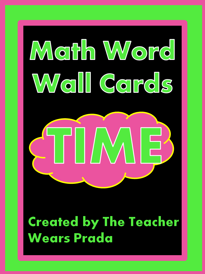 1st Wedding Venue Hunt and Time Word Wall Cards FREEBIE - Teaching with ...