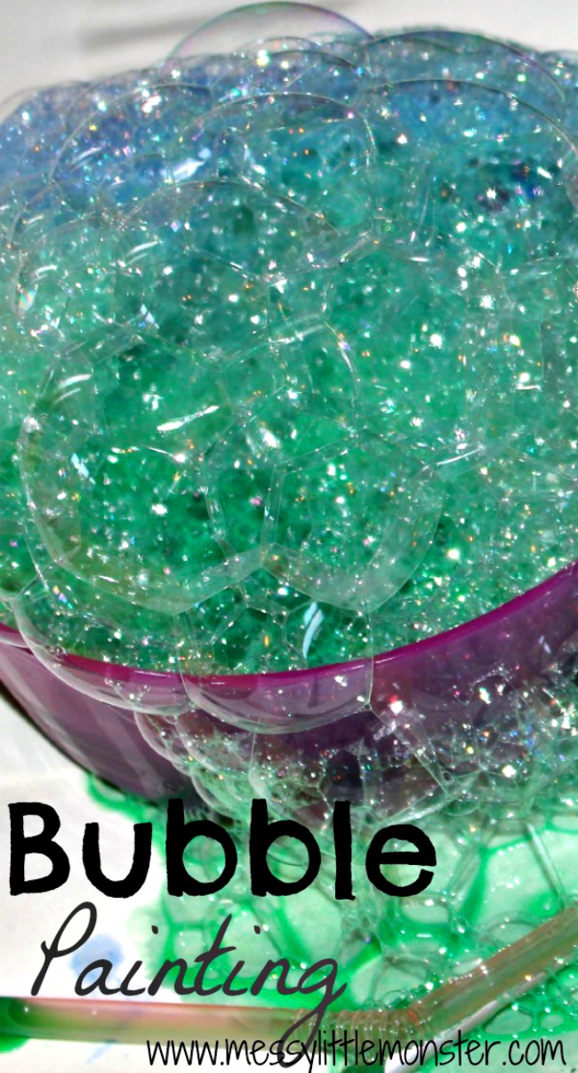 Bubble Painting - Messy Little Monster