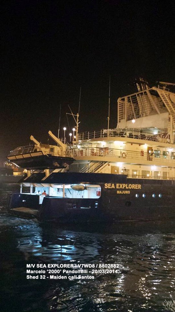 Santos Shiplovers: M/V Sea Explorer / V7WD8 -Turnaround da primeira ...