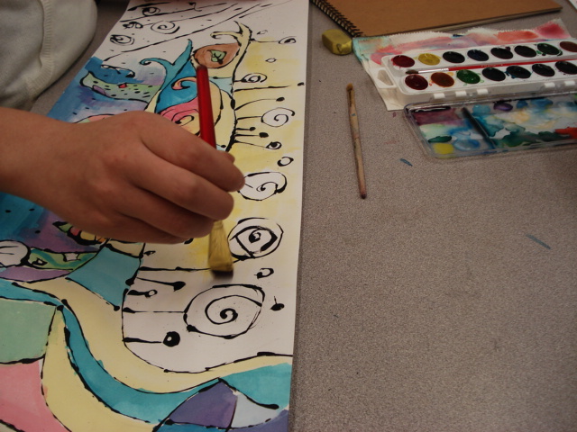 a faithful attempt: Hundertwasser Houses Watercolour Painting