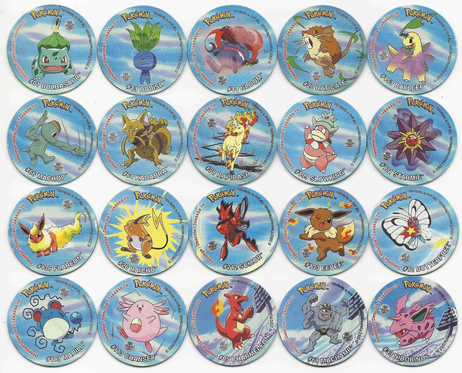 El Sello Verde: Tazos Pokémon League, álbum y pegatinas