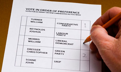 DBS Politics: Unit 1: Referendum on AV voting system.
