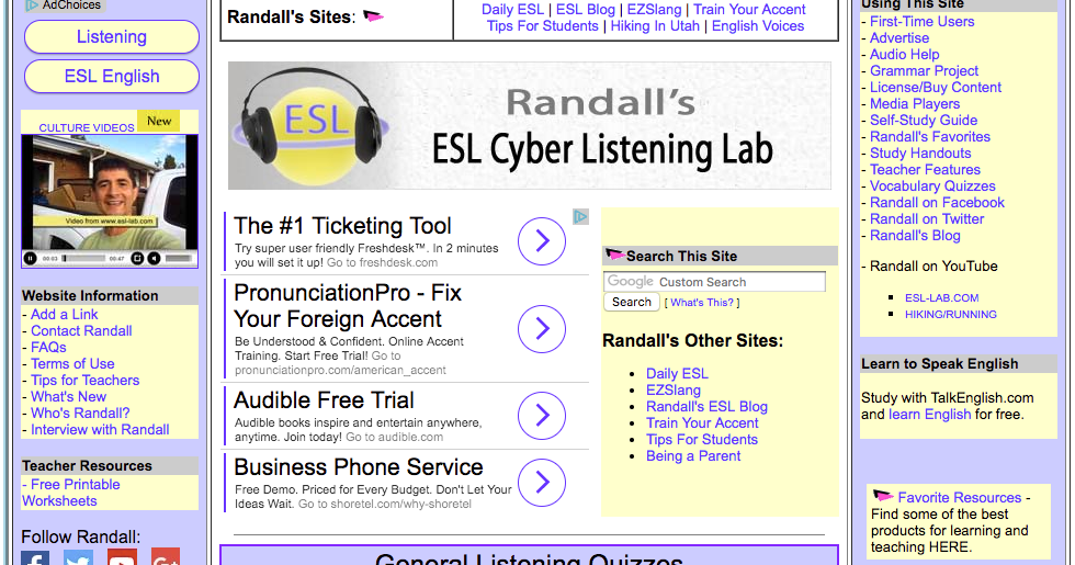 CELPIP Listening Sites - ESL - LAB