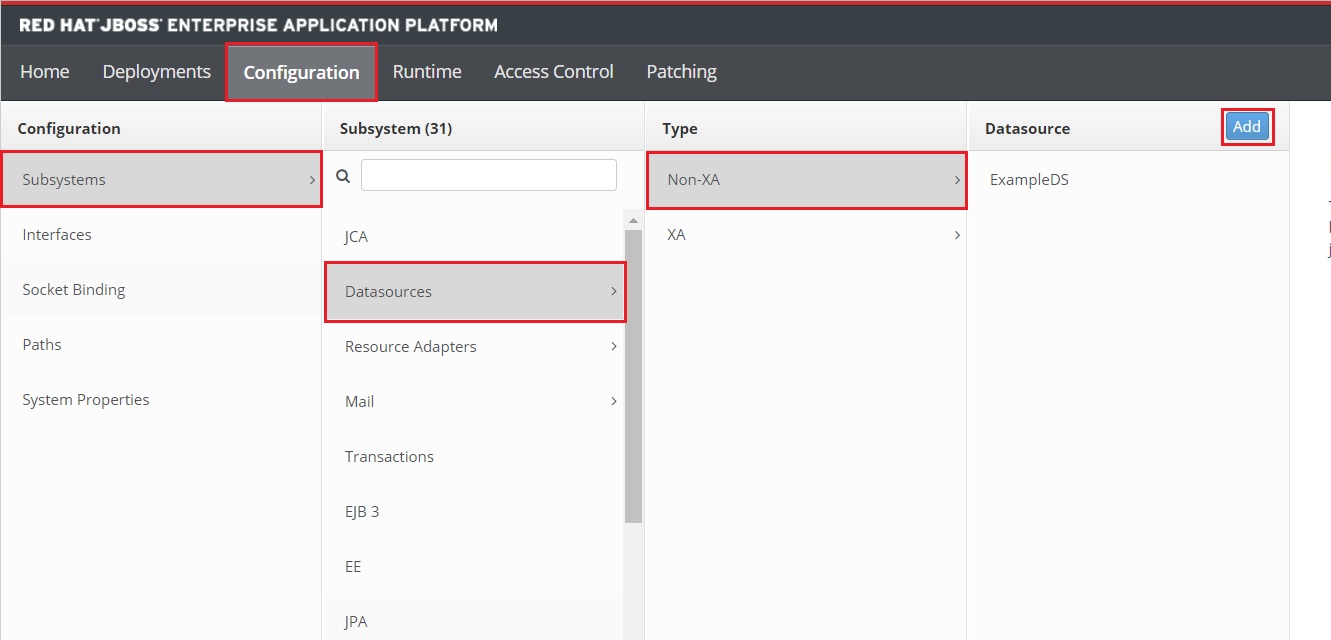 Gab Knowledge Base: jboss eap 7 standalone setup Database