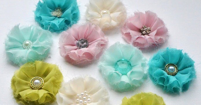 Simple flower from chiffon ~ Free-Tutorial.net