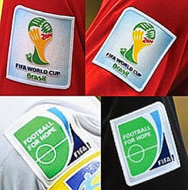 Football teams shirt and kits fan: Patch World Cup 2014 Brazil