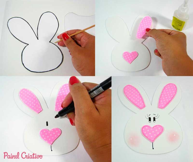 Crear con foamy: Crea muchos conejitos de foamy o goma eva con estos moldes