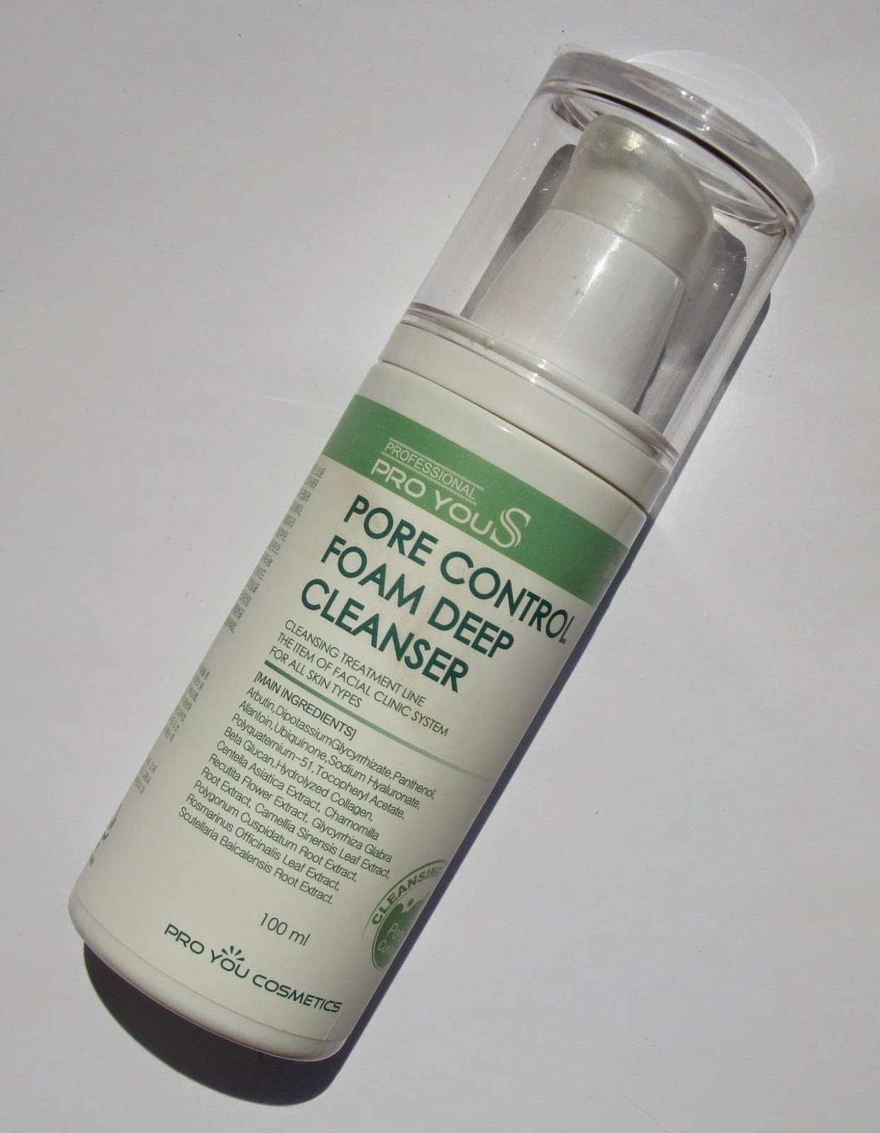 little white truths: ProYouS Pore Control Foam Deep Cleanser - review