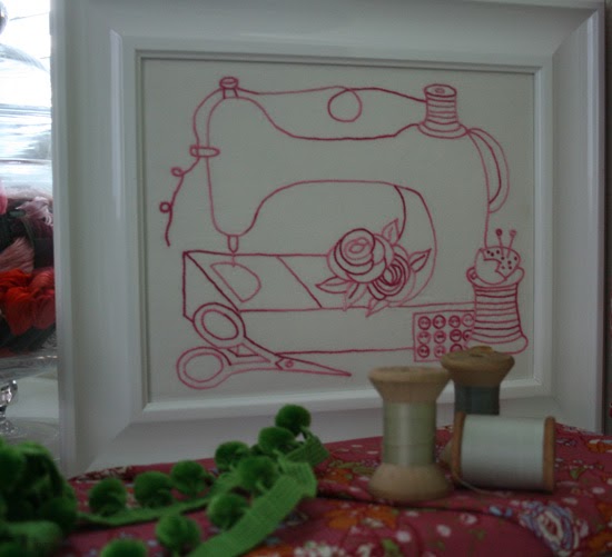Blessings From Our Nest: Sew Pink Stitched In Blue