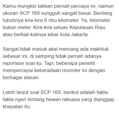MERINDING..!!Mengenal SCP 169, Hewan Raksasa Purba yang Ukurannya Lebih ...