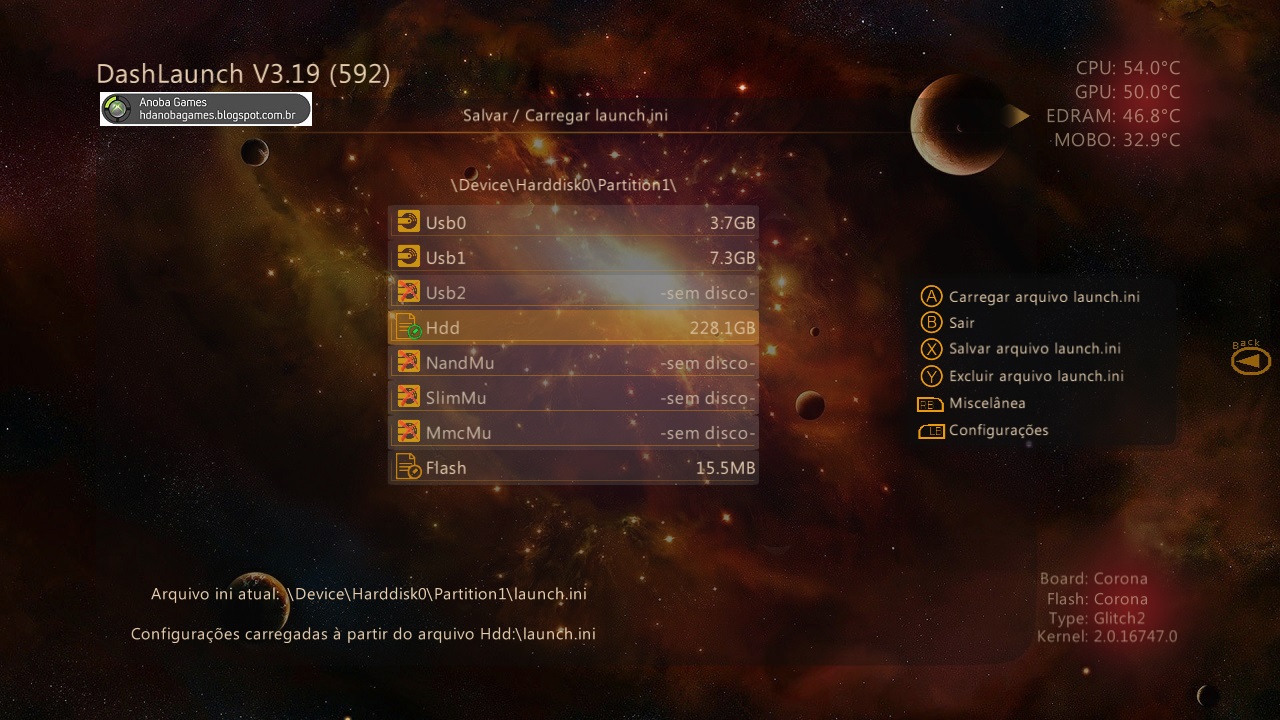 HD PARA XBOX 360 RGH / JTAG: Dashlaunch 3.19 Suporte p/ Kernel 17526 ...