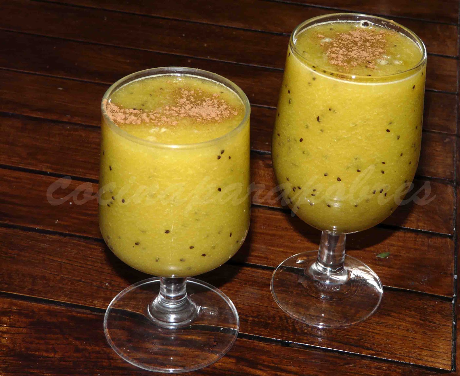 Zumo de Naranja, pera y kiwi