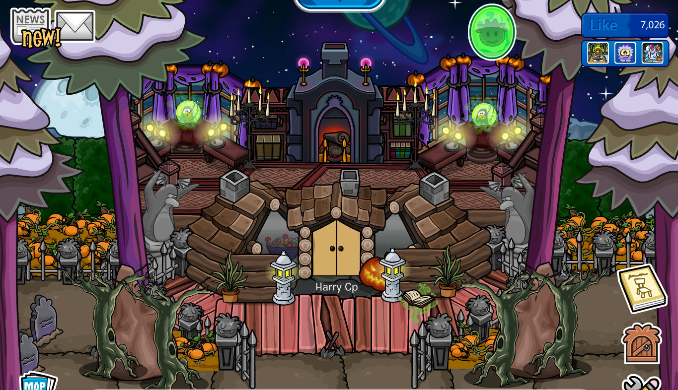 Club Penguin Igloo Ideas: My Halloween Igloo Ideas!