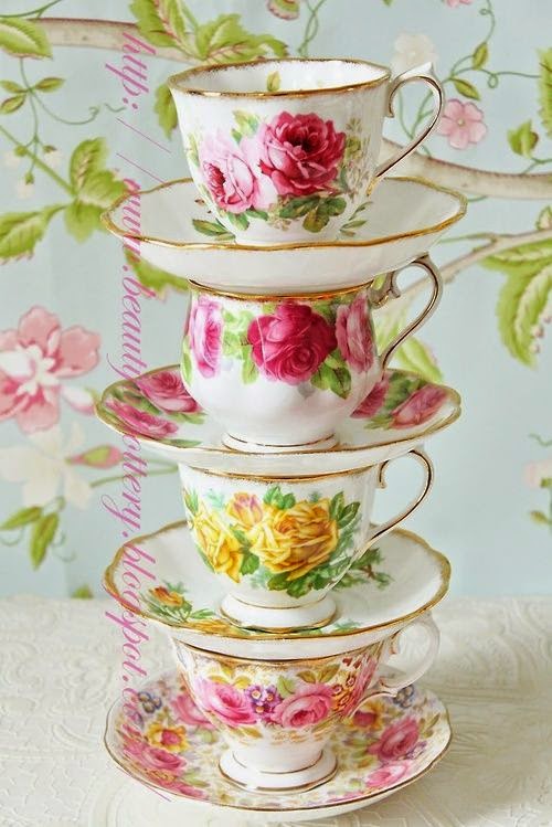Lovely rose teacups ~ Stunning nature