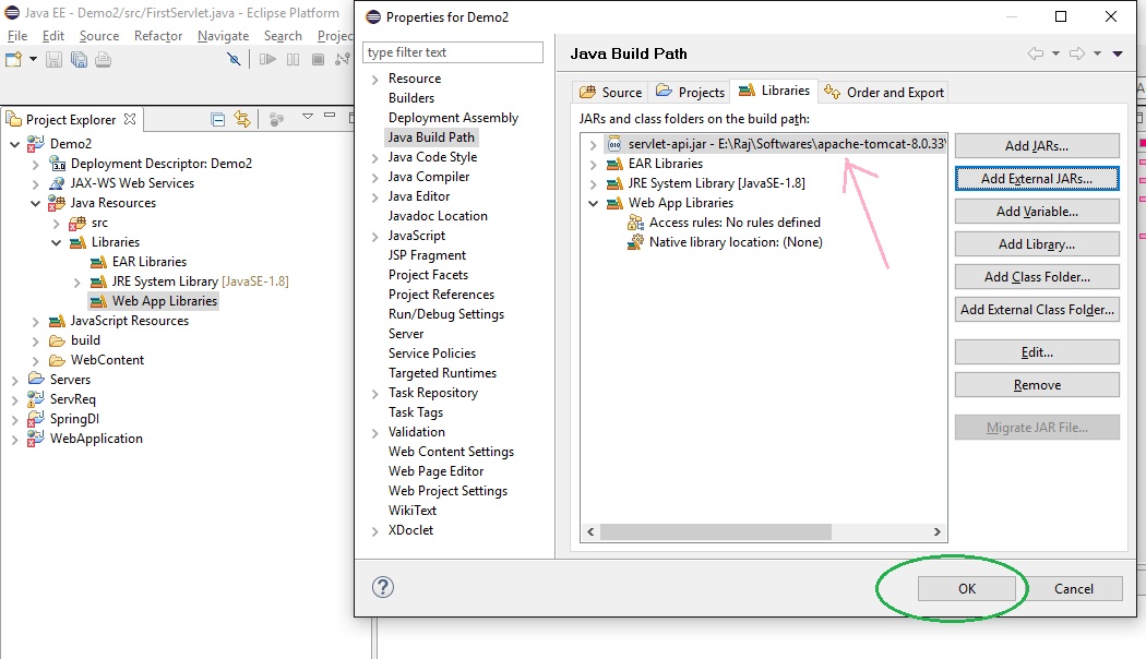Servlets How To Compile And Execute Servlets On Tomcat Server Using Ide