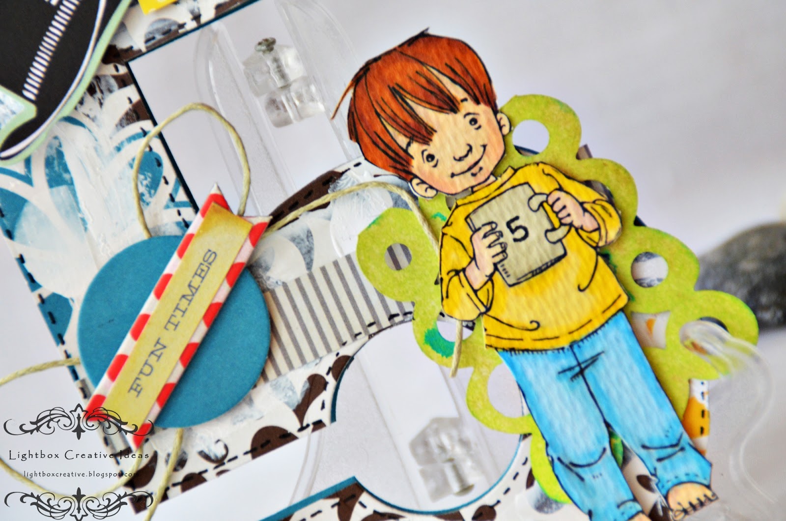 Lightbox creative Ideas: Number Shaped card - 5th Birthday