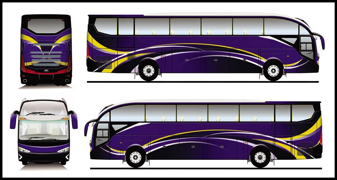 Blueprint bus avante tentrem 3axle | Membuat Model bus dengan Zmodeler ...