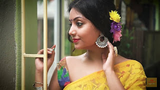 Saree Photoshoot | Rupsa | Sky Blue Saree - Red heart entertainment