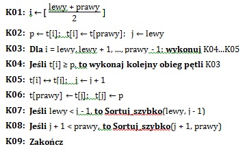 Sortowanie szybkie | Programowanie C++