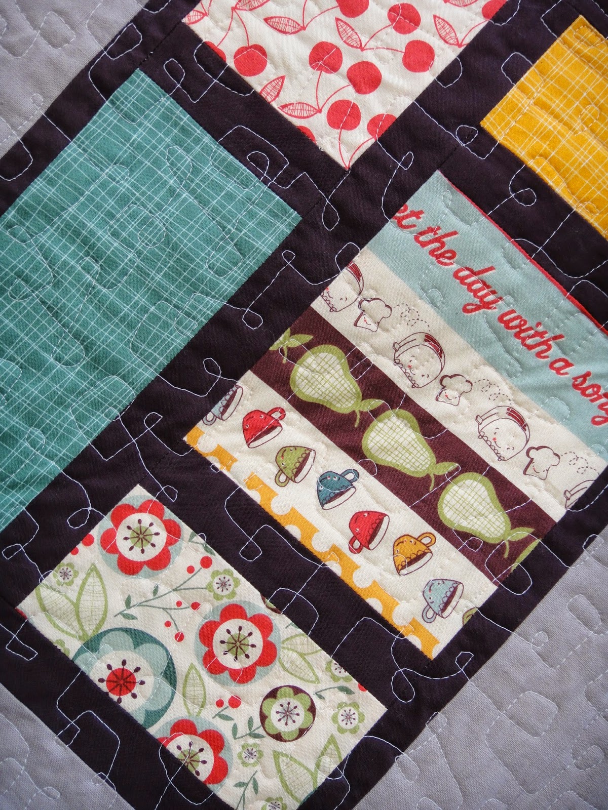 A Blue Sky Kind of Life: Kitchen Windows Quilt: A finish!