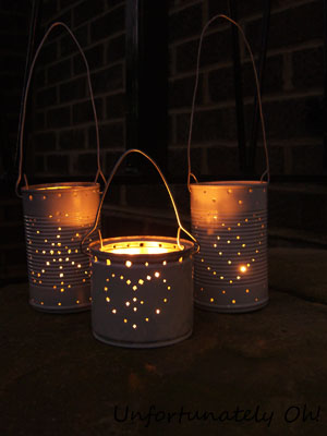 Unfortunately Oh!: Tin Can Tea Light Holders