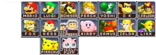 Blog's-A-Lot: Super Smash Bros. Melee: Character Roster.
