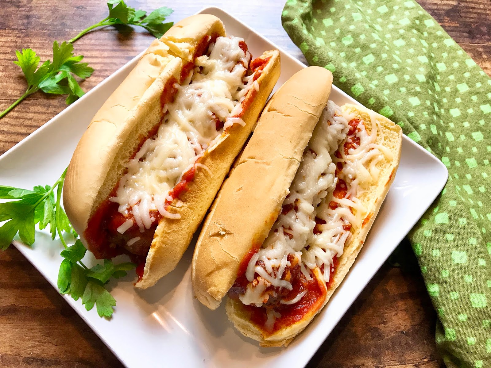 Cheesy Meatball Subs