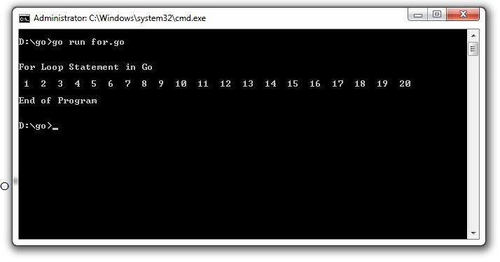 Free Programming Source Codes and Computer Programming Tutorials: For Statement in Go