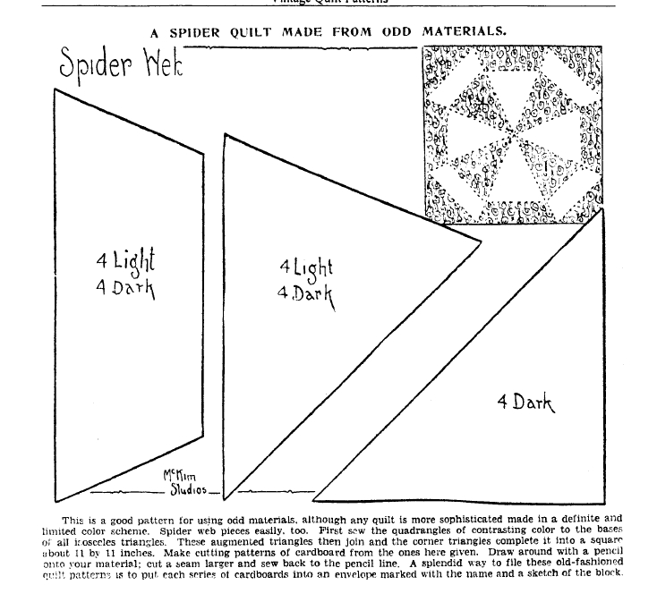 Chester Criswell Quilt and Friends: Spider Web Quilt Block