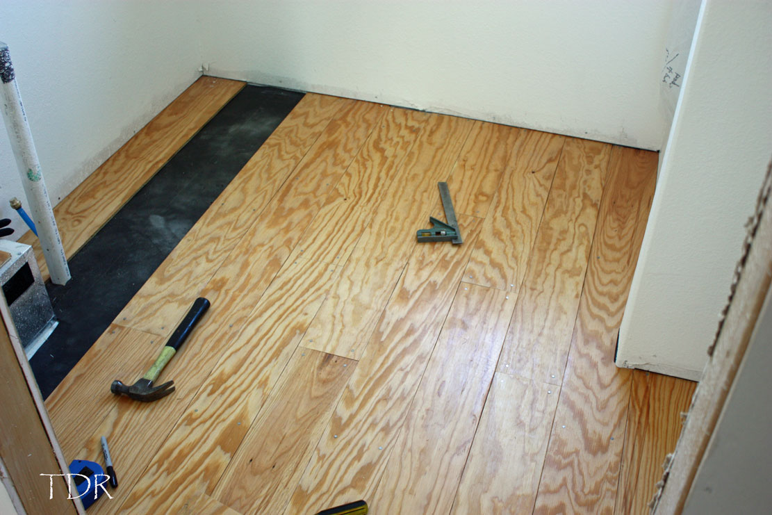 Wild Rose Vintage: Plywood Plank Flooring