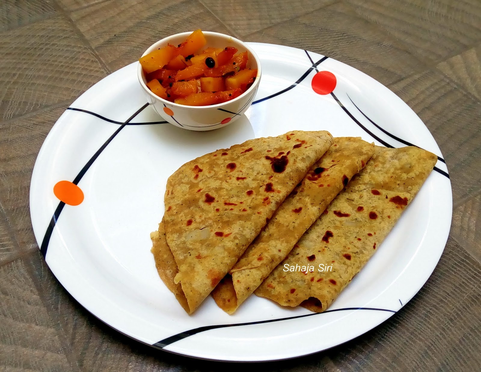 Sweet potato Moringa paratha