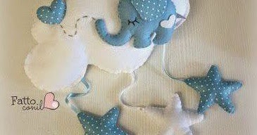 Eu Amo Artesanato: Enfeite de porta de elefantinho com molde