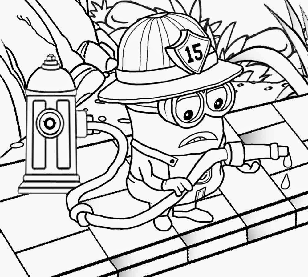 Minions coloring draw page | Coloring Draw