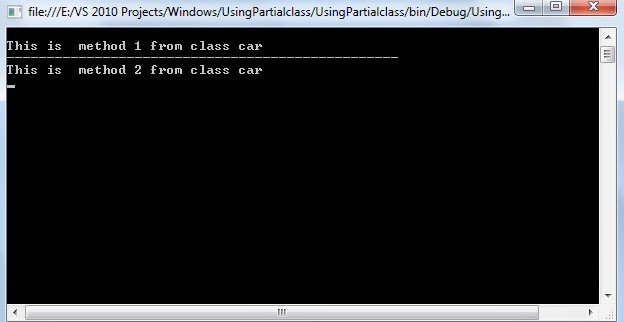 Partial Class In C