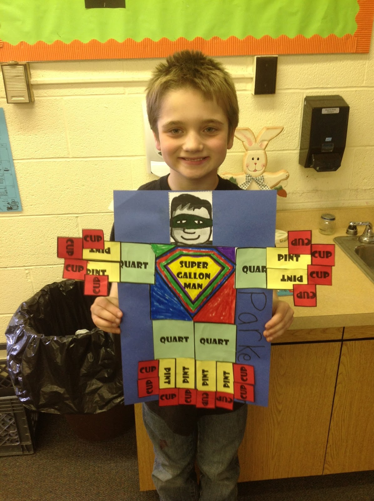 Mrs. Skjerven's Safari: Learning Capacity with our SUPER Gallon Man!