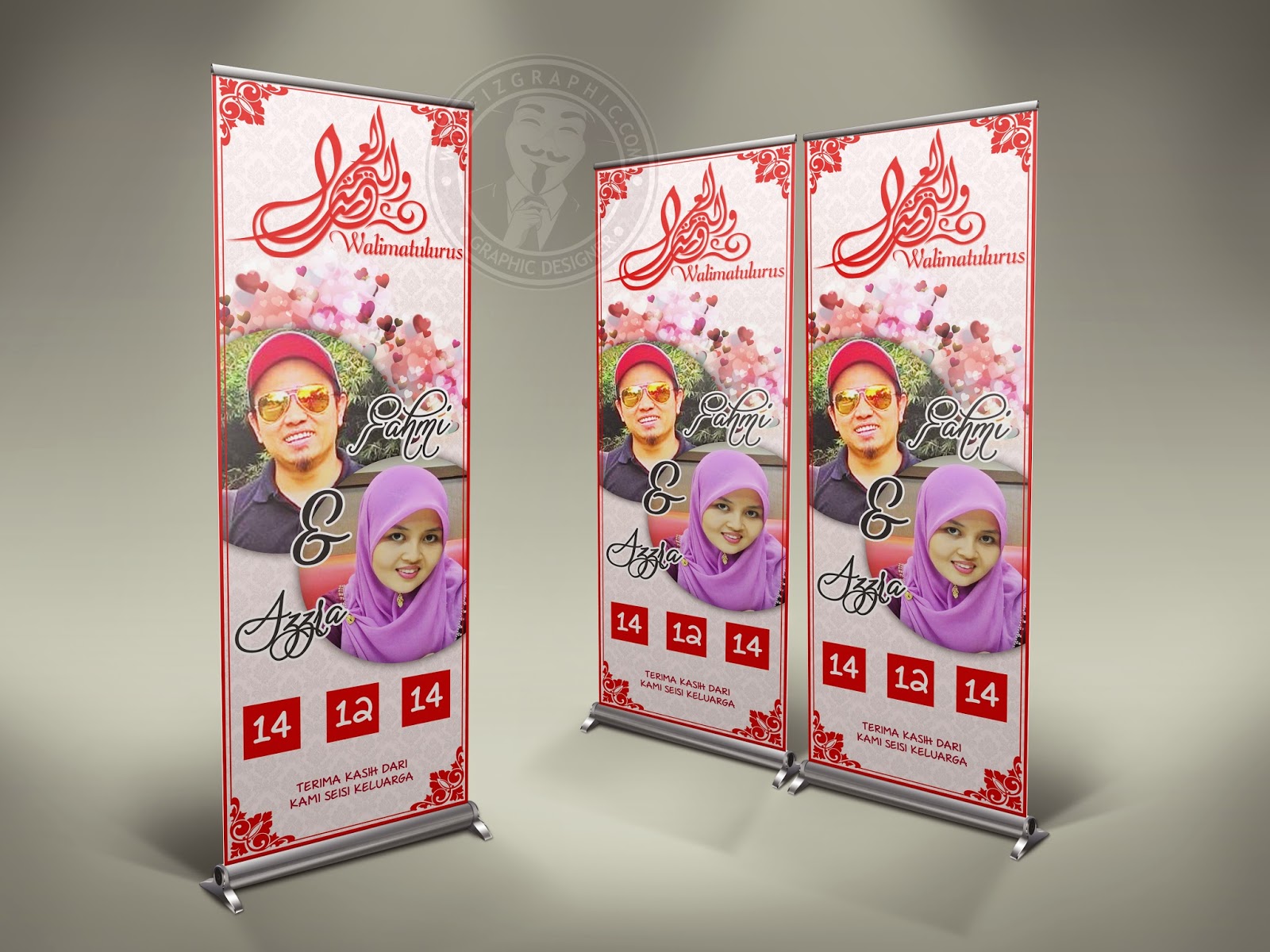 Fizgraphic: Design & Printing Bunting Perkahwinan #2