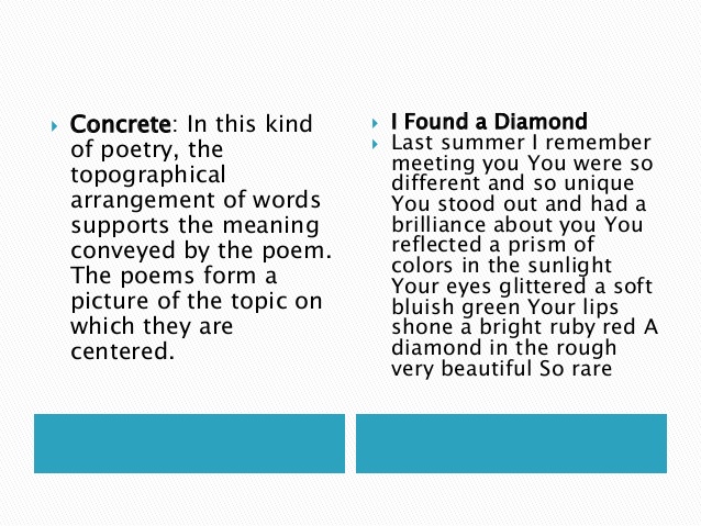 English Literature : Different Types of Poetry