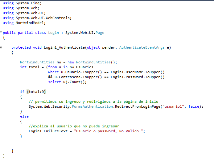 Autenticación en aspnet Autenticación en aspnet
