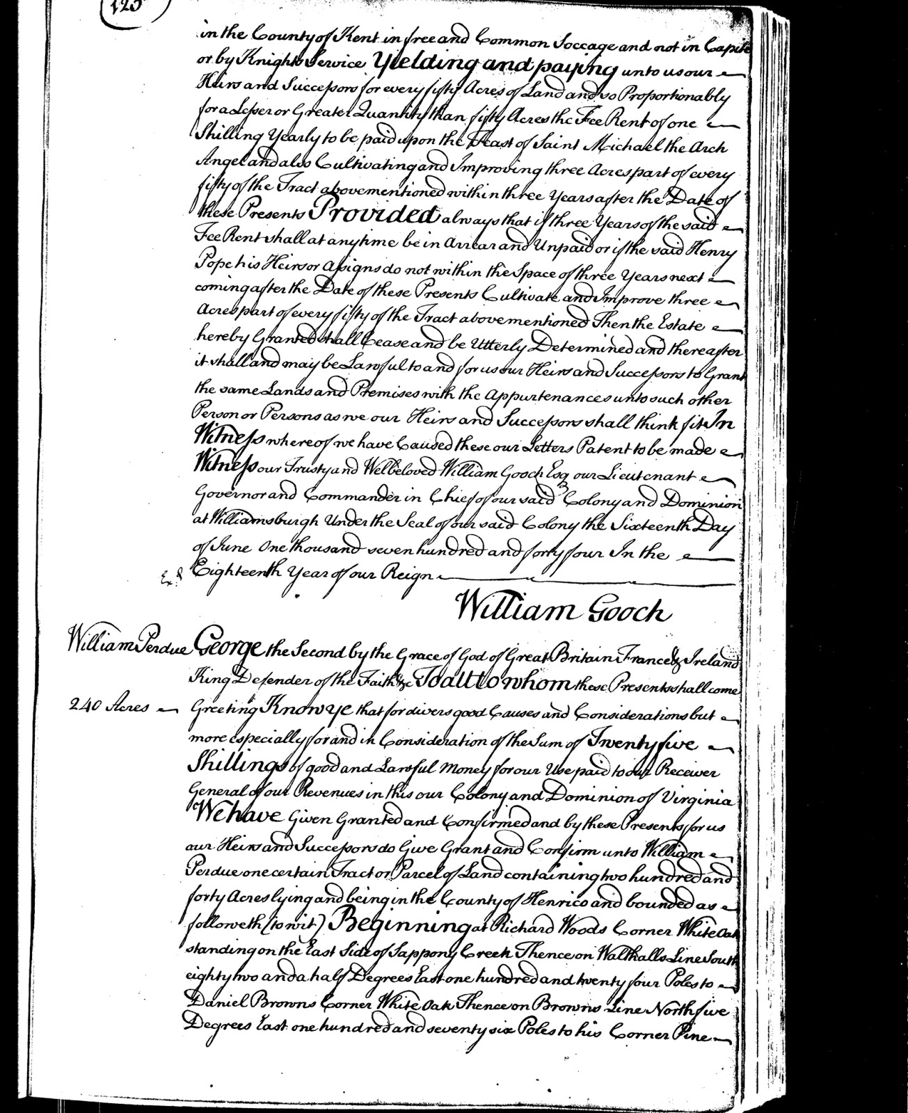 The PARDUE FAMILY of COLONIAL VIRGINIA and NORTH CAROLINA: 1744 Patent ...