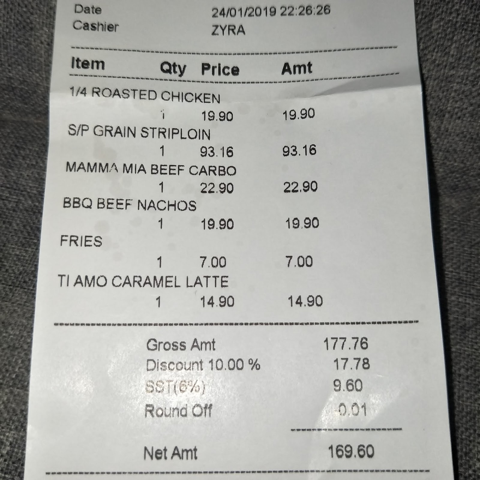 Menate Johor Menu Price