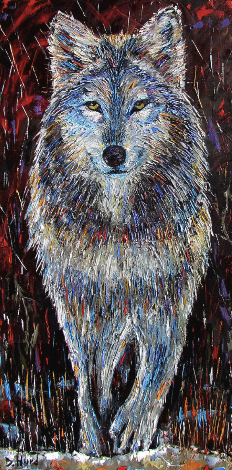 Where ART Lives Gallery Artists Group Blog: Wolf, Palette Knife Oil ...