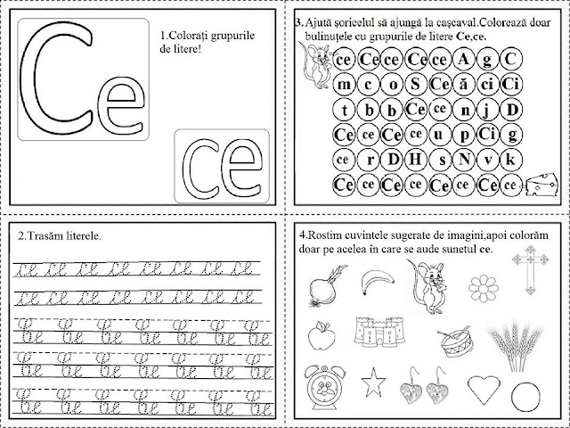 EDUCATIA CONTEAZA : FISE DE LUCRU CU GRUPURILE DE SUNETE CE, CI, CHE ...