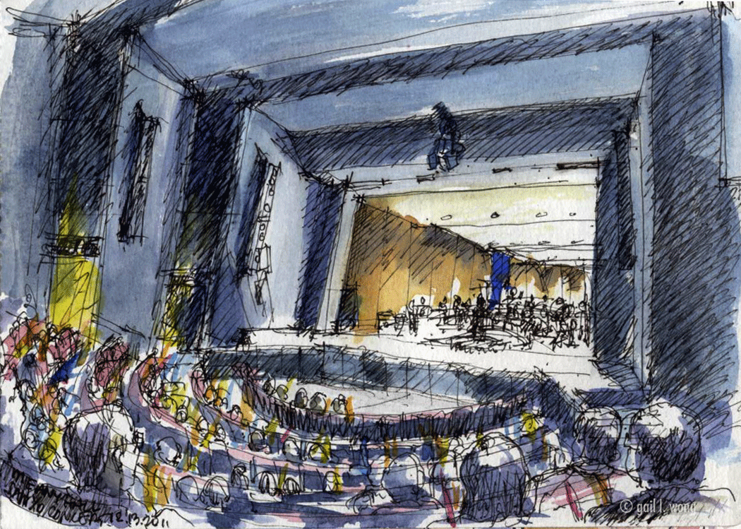 Urban Sketchers Seattle: Concert @ Meany Hall U.W.
