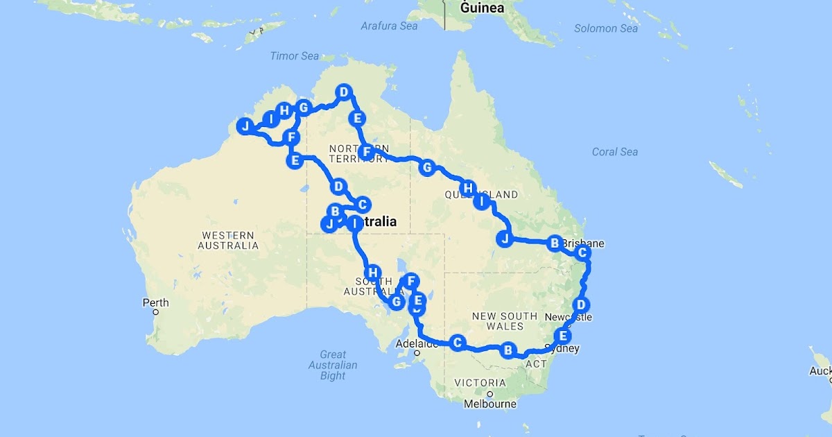 Cross Australia with Colin and Alan: The route