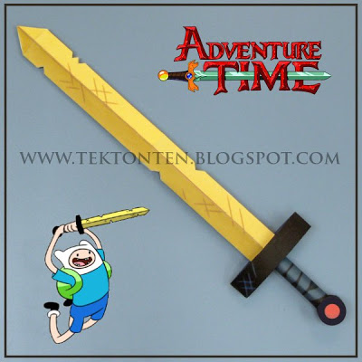 Adventure Time Papercraft: Golden Sword of Battle | Papercraft Paradise ...