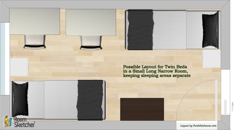How to Position Twin Beds to Create Separate Areas in a Room
